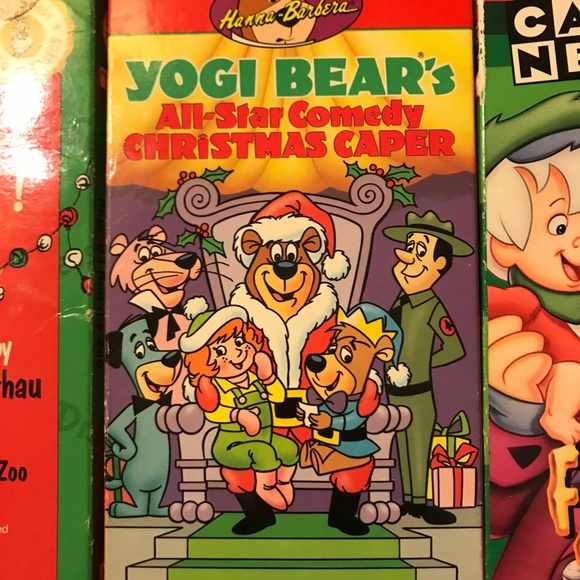 Media | Set Of 7 Holiday Vhs Tapes Yogi Flintstones Madeline Santa ...